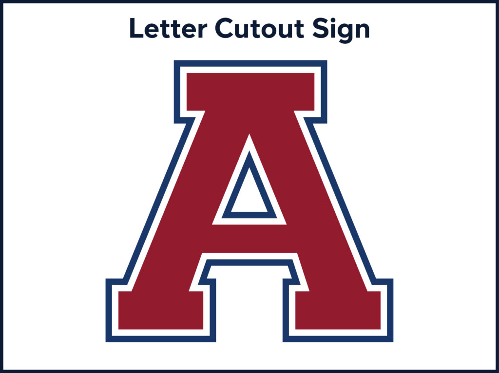 Letter Cutout Sign - Allstar Cheer Signs